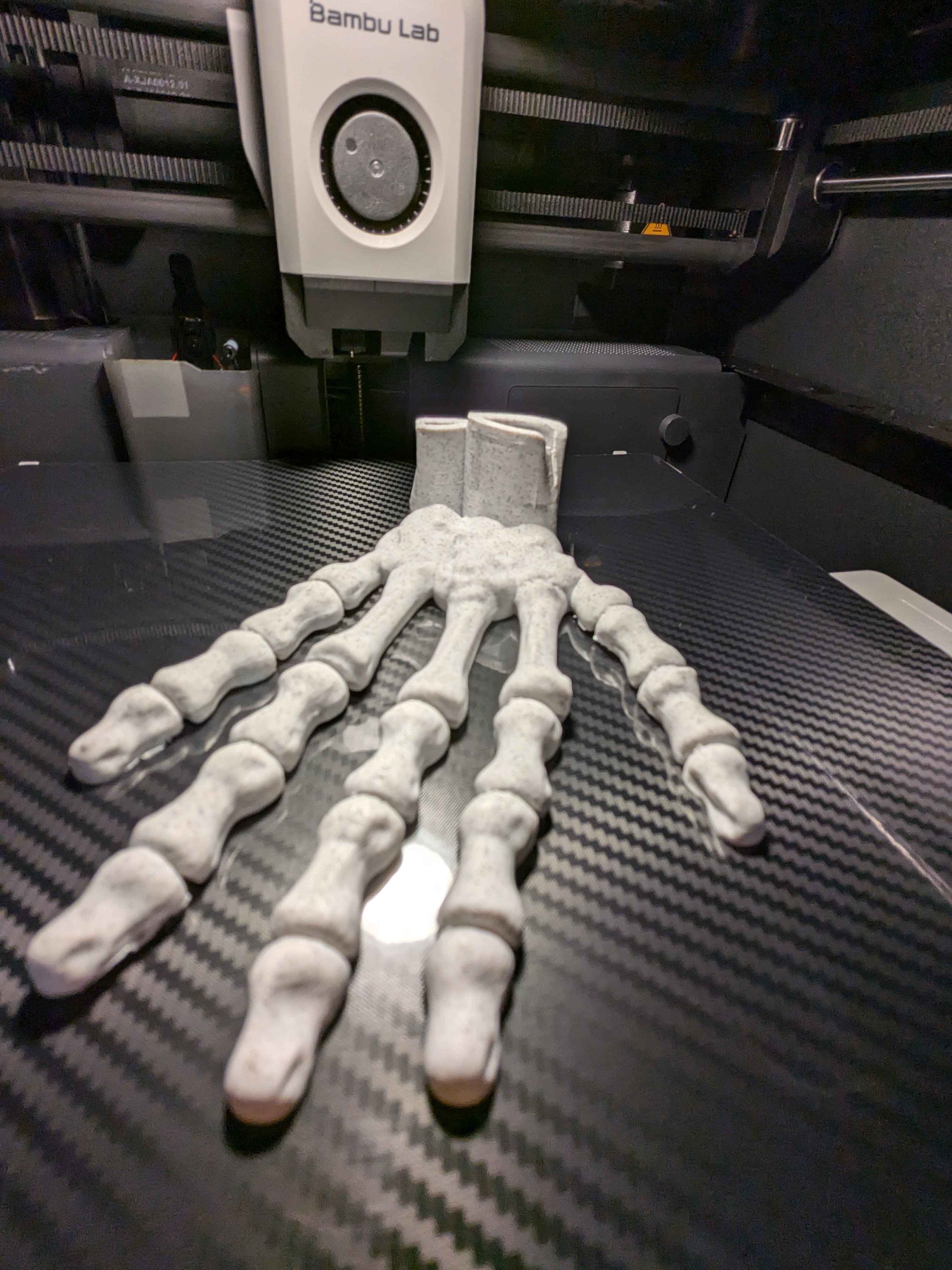 3D Printed Articulated Skeleton Hand Model Unique Desk Decor Anatomy ...