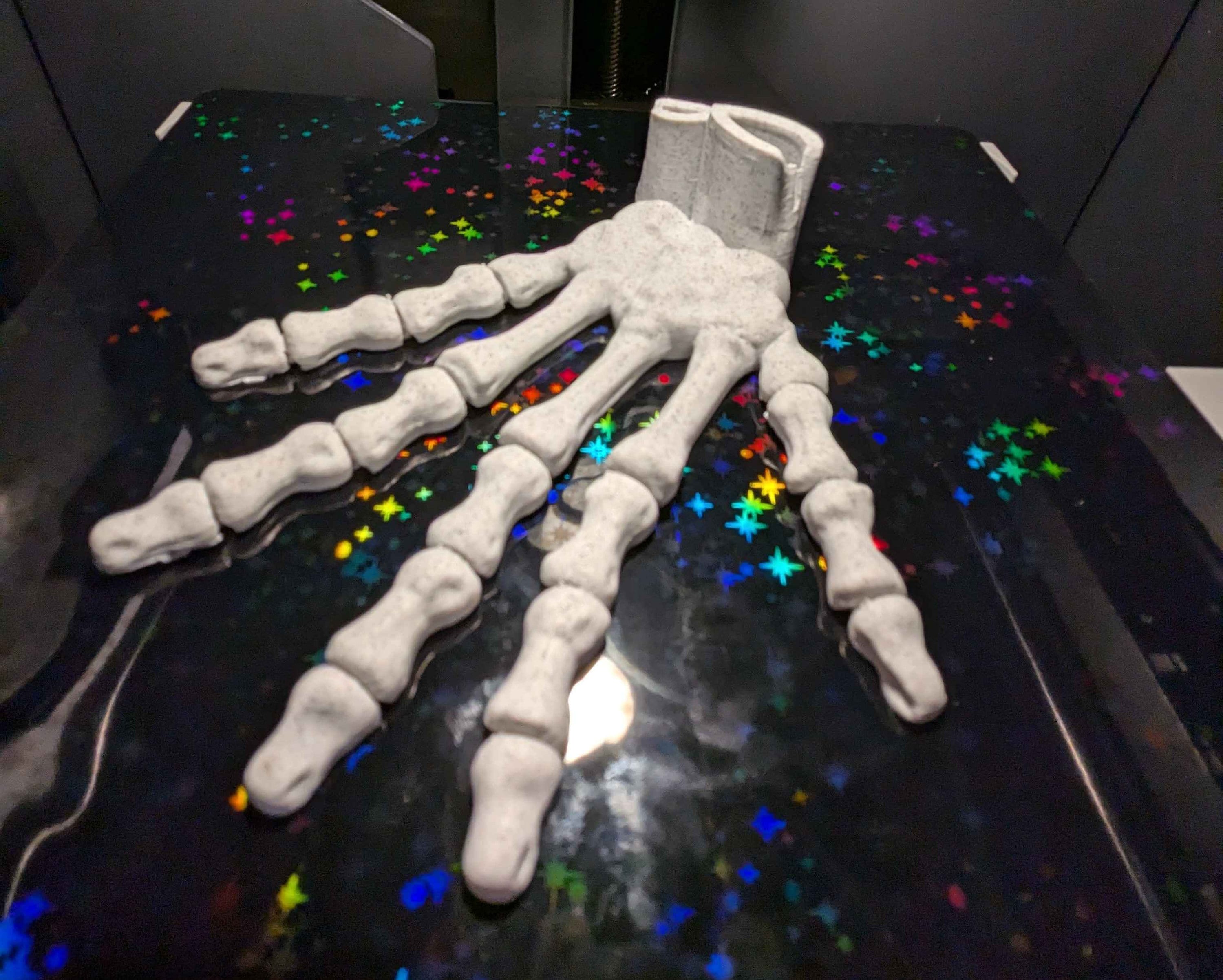 3D Printed Articulated Skeleton Hand Model Unique Desk Decor Anatomy ...