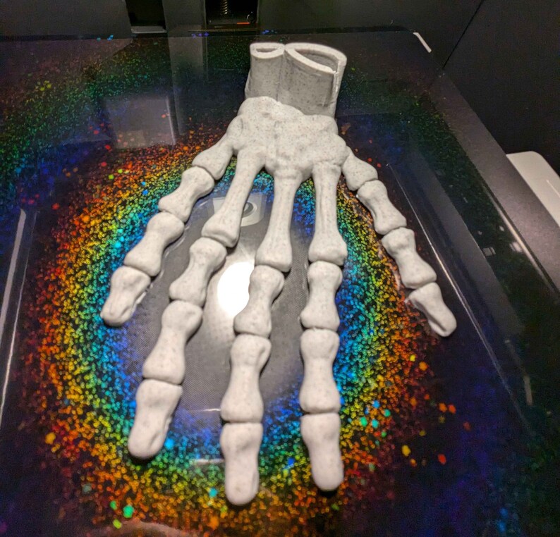 3D Printed Articulated Skeleton Hand Model Unique Desk Decor Anatomy ...