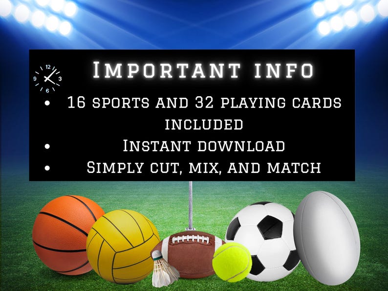 Sports Matching Game Printable - 32 Engaging Cards Featuring 16 Sports ...