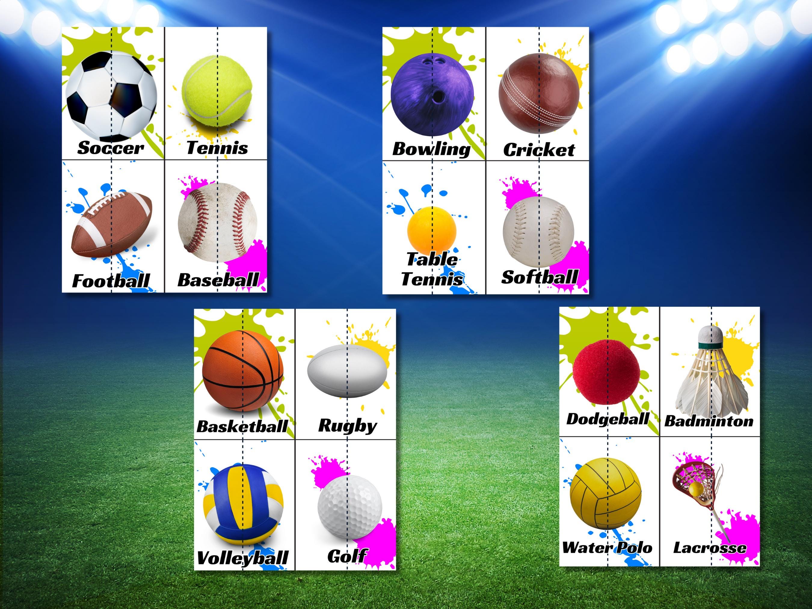 Sports Matching Game Printable - 32 Engaging Cards Featuring 16 Sports ...
