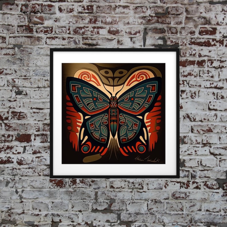 Native American Butterfly Wall Art 2, Boho Butterfly Digital Download ...
