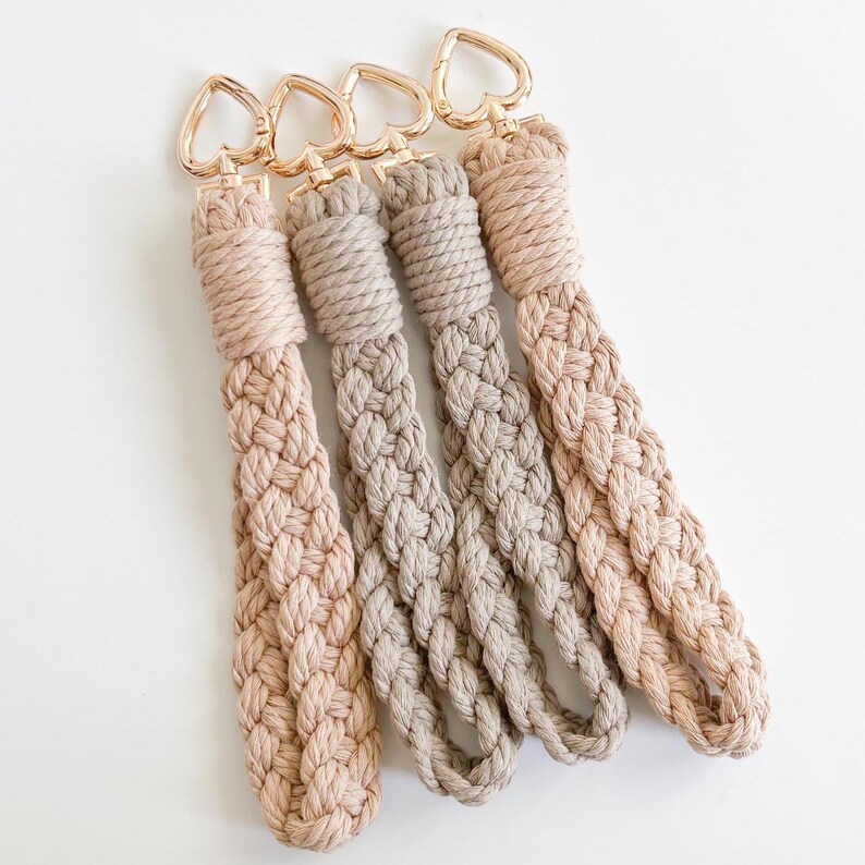 Macrame Wristlet & Heart Hardware - Etsy