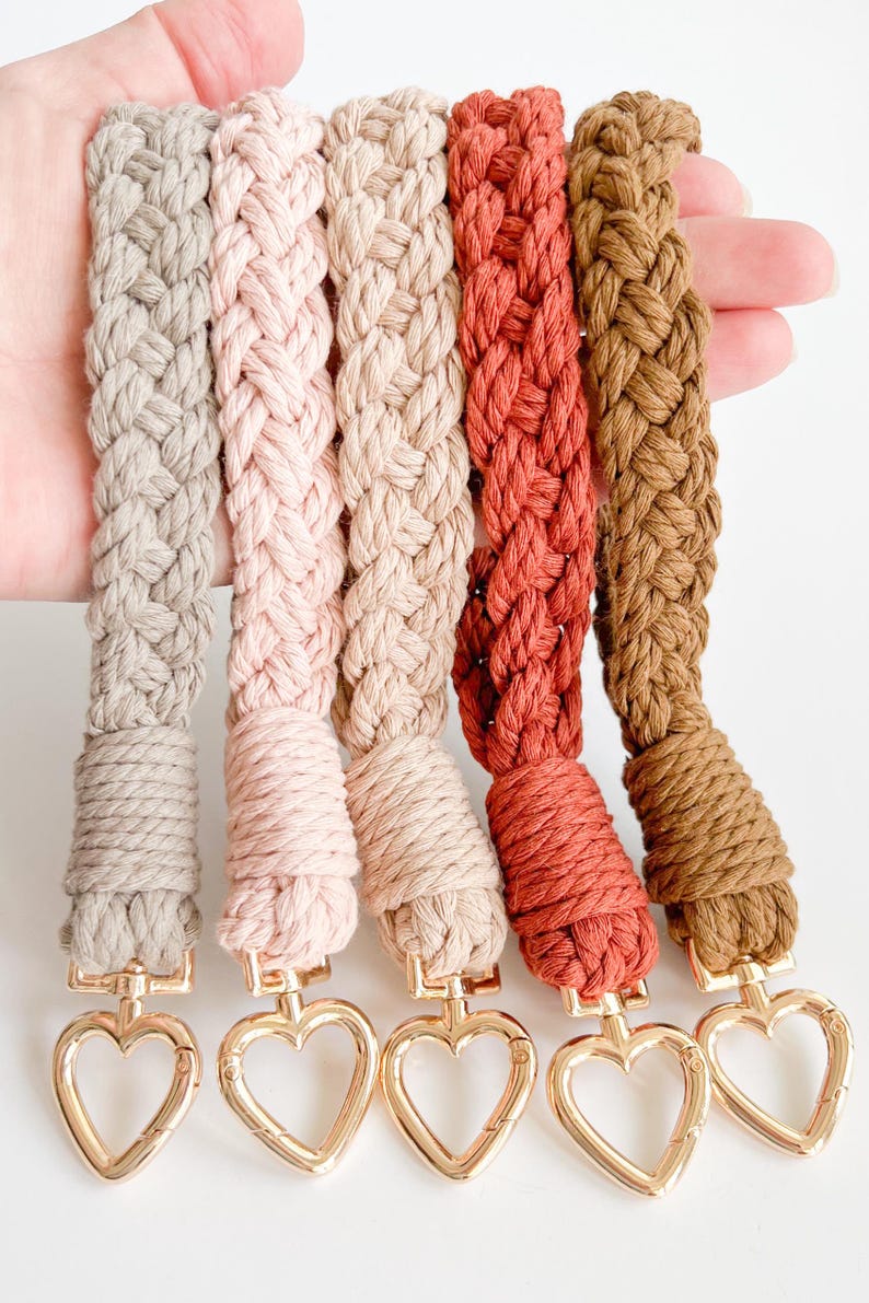 Macrame Wristlet & Heart Hardware - Etsy