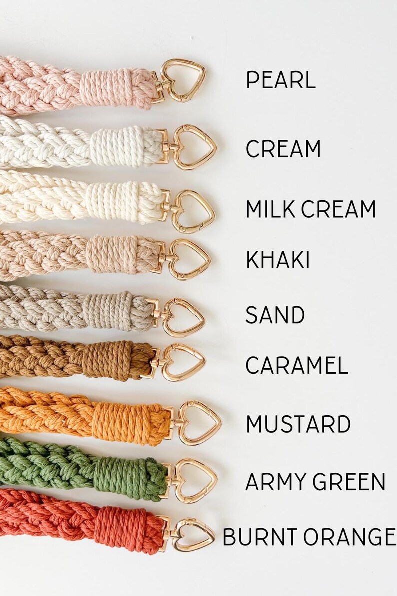 Macrame Wristlet & Heart Hardware - Etsy