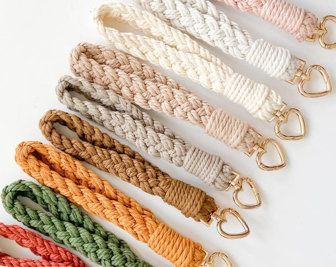 Macrame Wristlet & Heart Hardware - Etsy