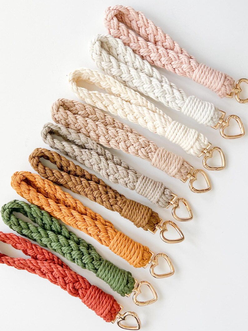 Macrame Wristlet & Heart Hardware - Etsy