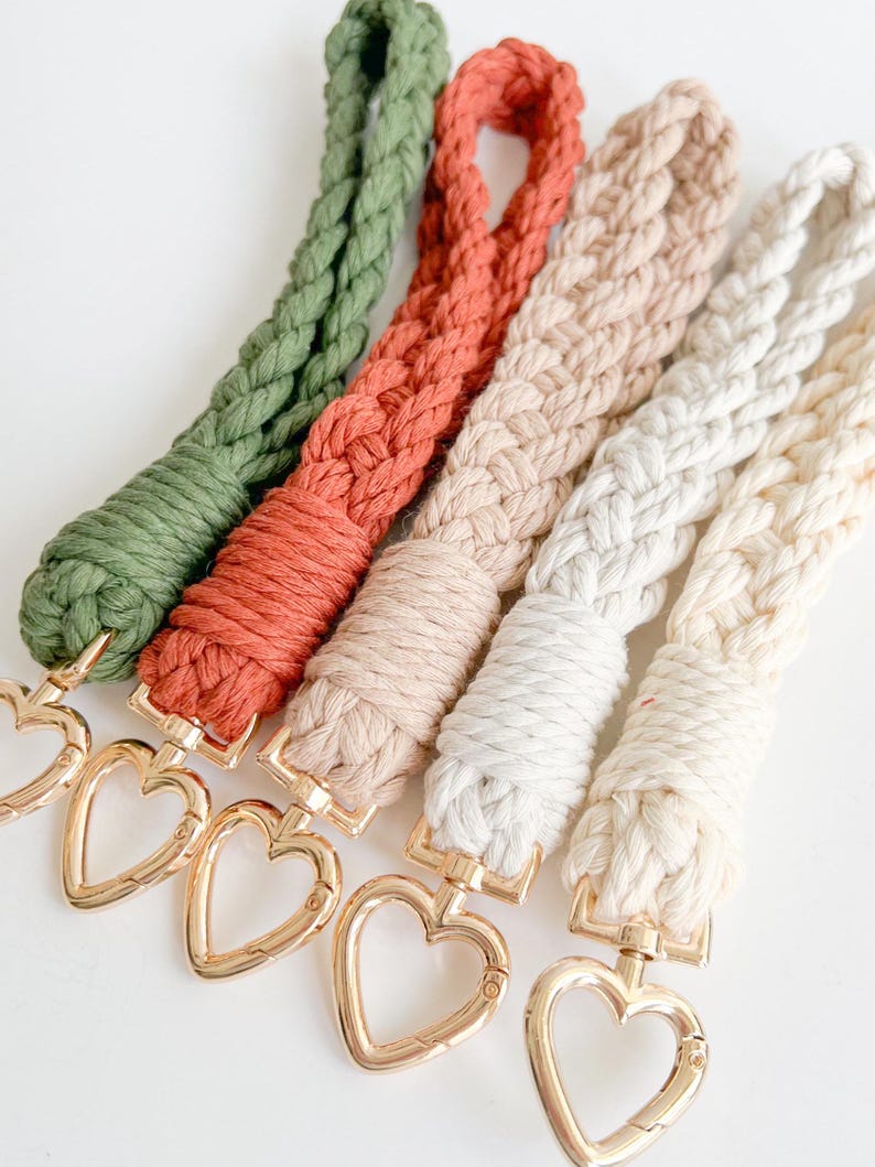 Macrame Wristlet & Heart Hardware - Etsy