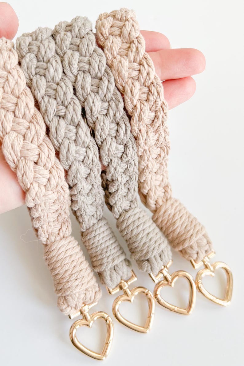 Macrame Wristlet & Heart Hardware - Etsy