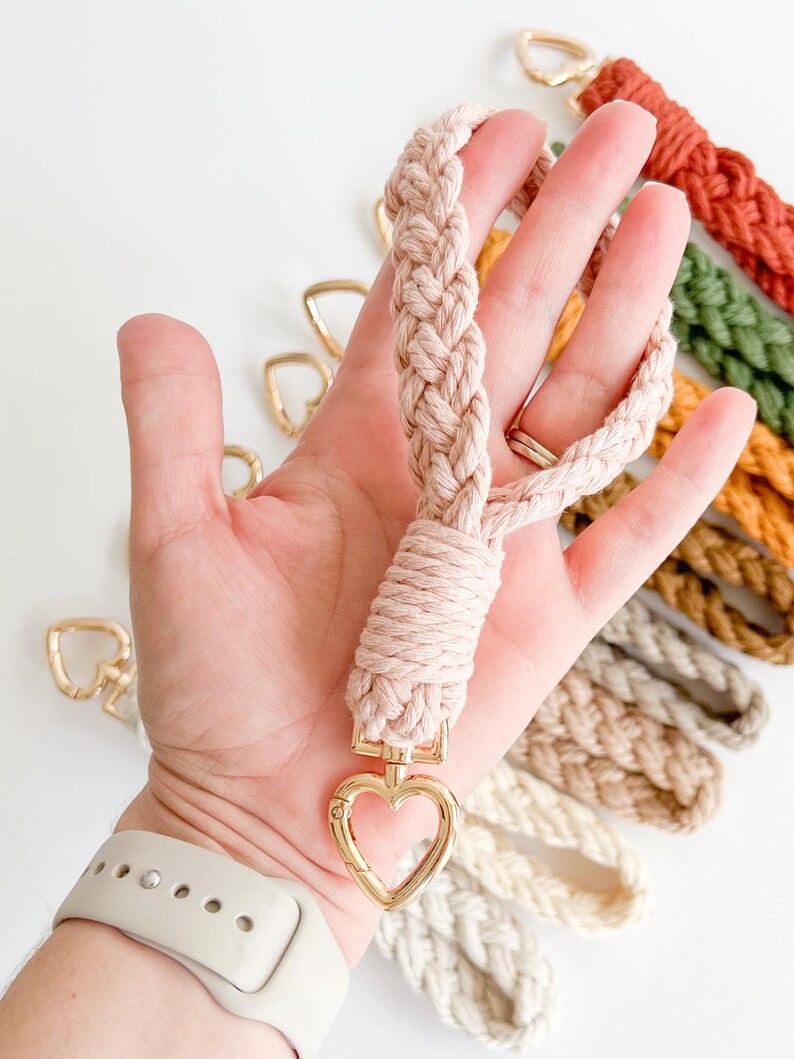 Macrame Wristlet & Heart Hardware - Etsy