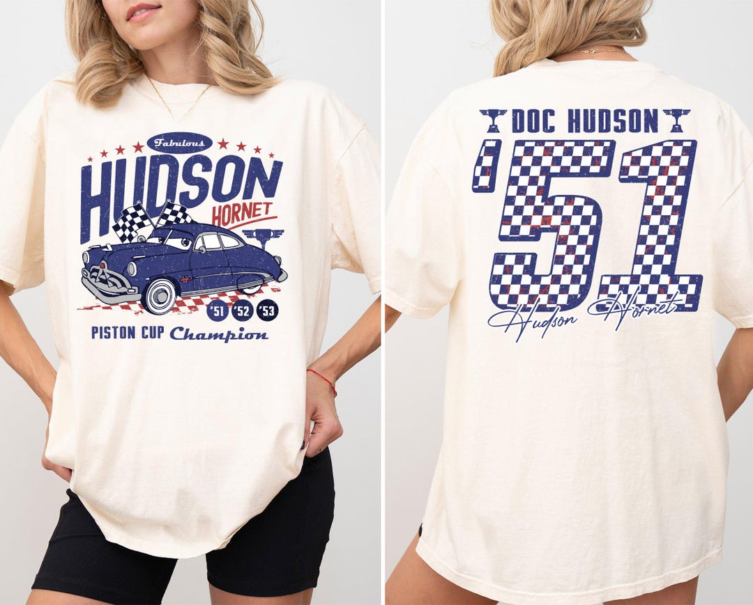 Cars Doc Hudson Shirt, Pixar Hudson Hornet Piston Cup Champion Tee ...