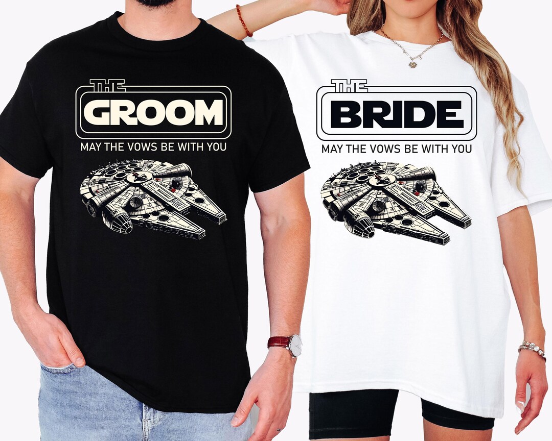 Star Wars Wedding Shirts, Disney Bride Groom Shirt, Disney Honeymoon ...