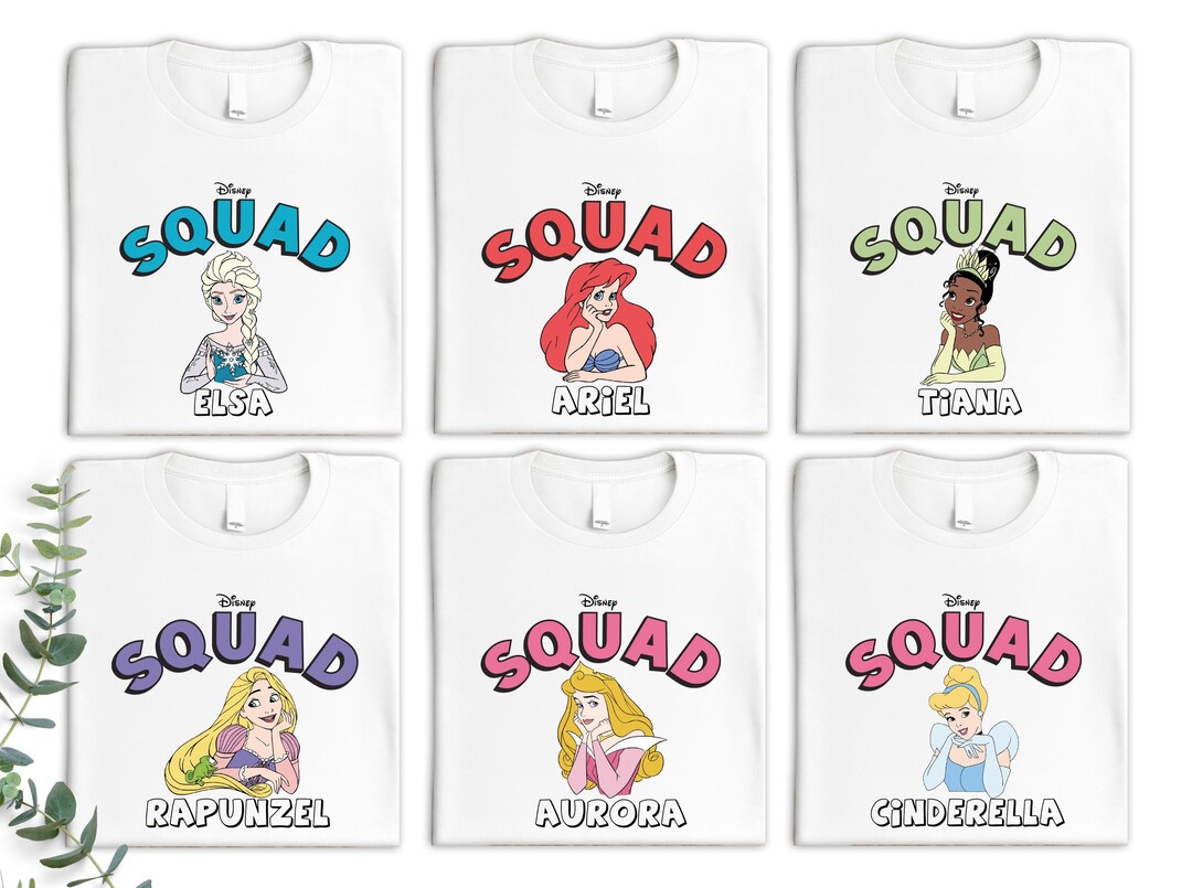 Disney Princess Squad Shirt, Disney Girls Trip Matching Shirt ...