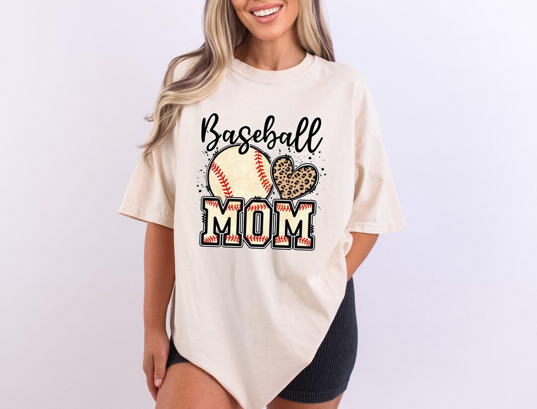 Baseball Mom Leopard Shirt, Baseball Season Shirt, Baseball Mommy ...