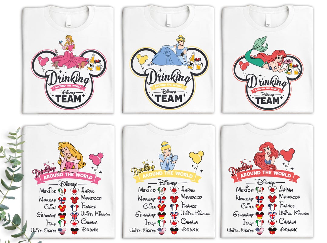 Disney Princess Drinking Shirt, Epcot Festival Matching Shirt ...