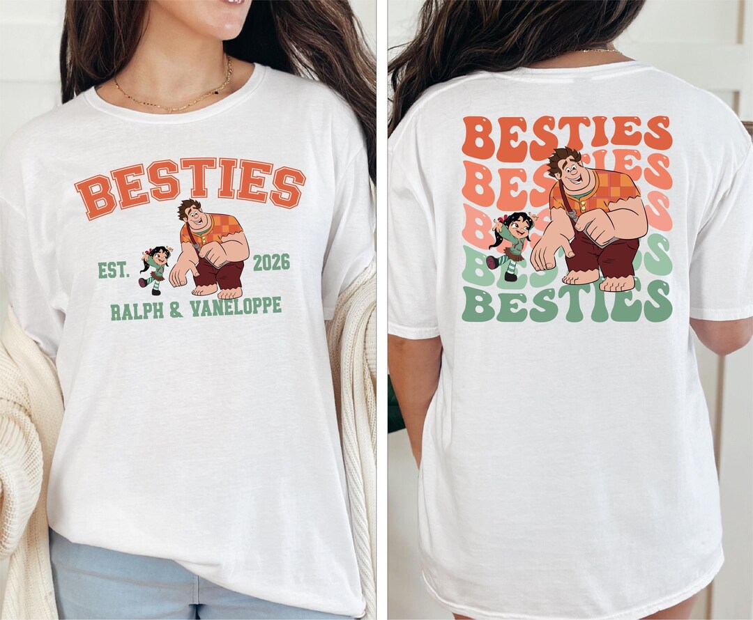 Disney Ralph & Vanellopee Besties Shirt, Custom Disney Wreck-it Ralph ...