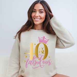 40 and Fabulous Shirt, 40th Birthday T-shirt, Birthday Queen Shirt ...