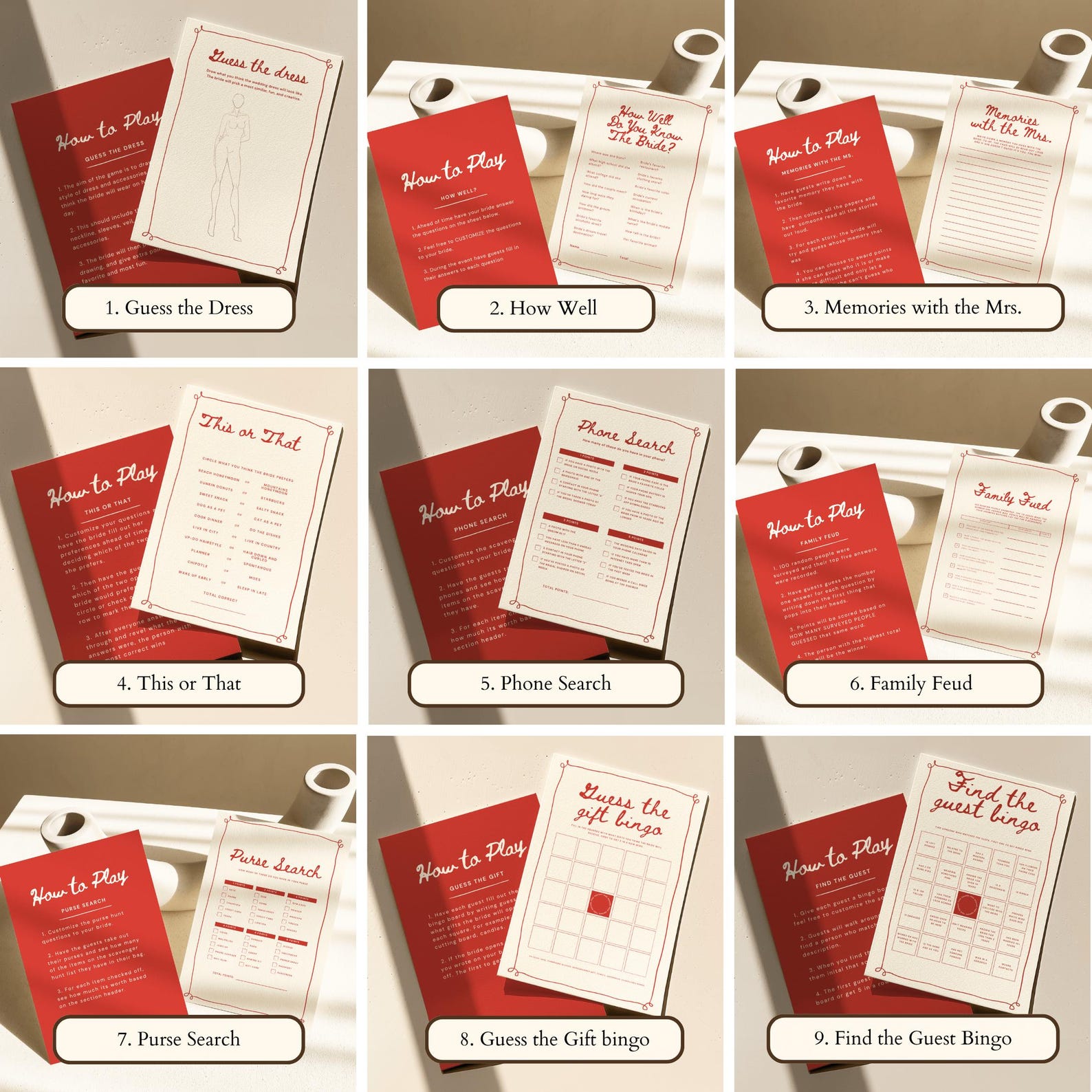 Bridal Shower Games Bundle, Printable Wedding Shower Games, Editable ...