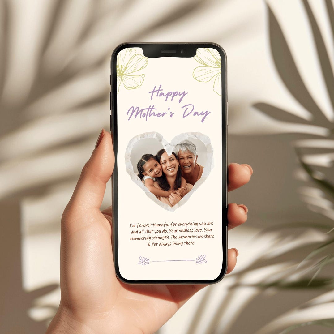 Happy Mother’s Day Animated Card With Photo, Photo Mother’s Day ...