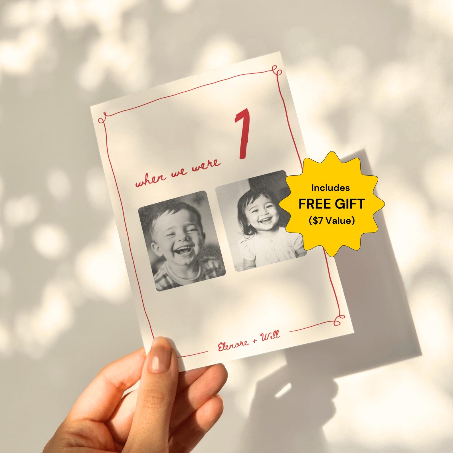 When We Were Age Photo Table Numbers Editable Template Cute Handwritten ...