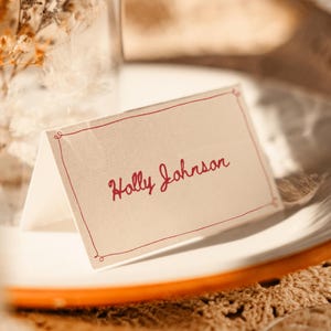 Wedding Place Cards Editable Hand-drawn Whimsical Vintage Table Name ...