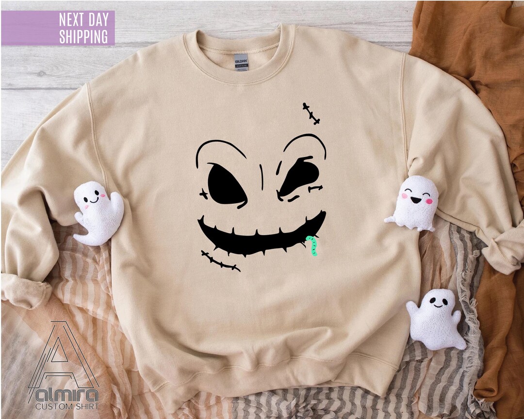 Oogie Boogie Face Halloween Costume Sweatshirt,disney Nightmare Before ...