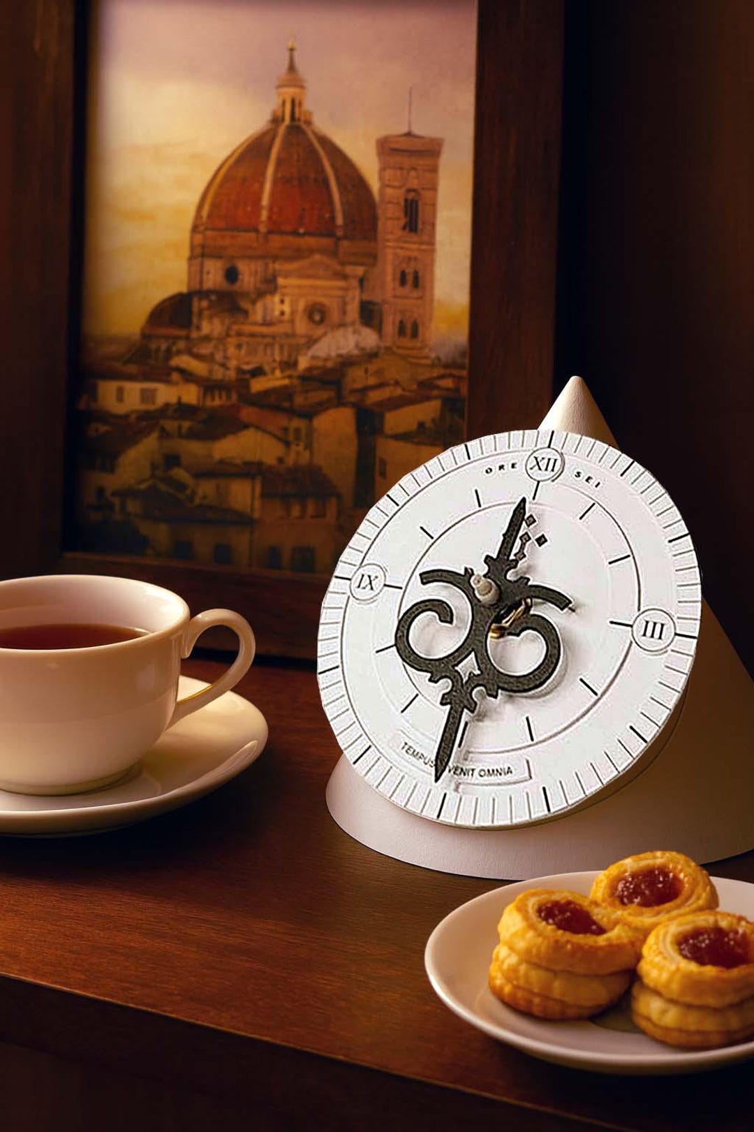 Small Clock. Conical Single-hand Desk Clock – Handmade Italian ...