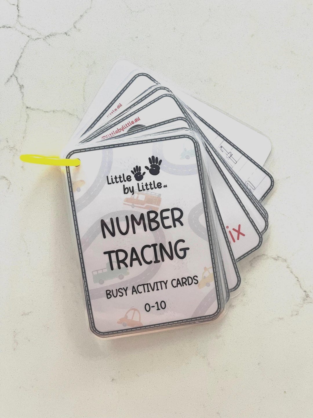 Number Tracing Flashcards, Cars Roads Theme 0-10, Counting With Hand ...