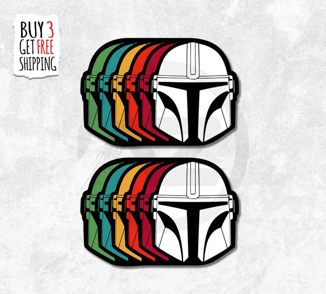 2x Mandalorian Stickers, Magnets, Car, Bike, Laptop, High Quality ...