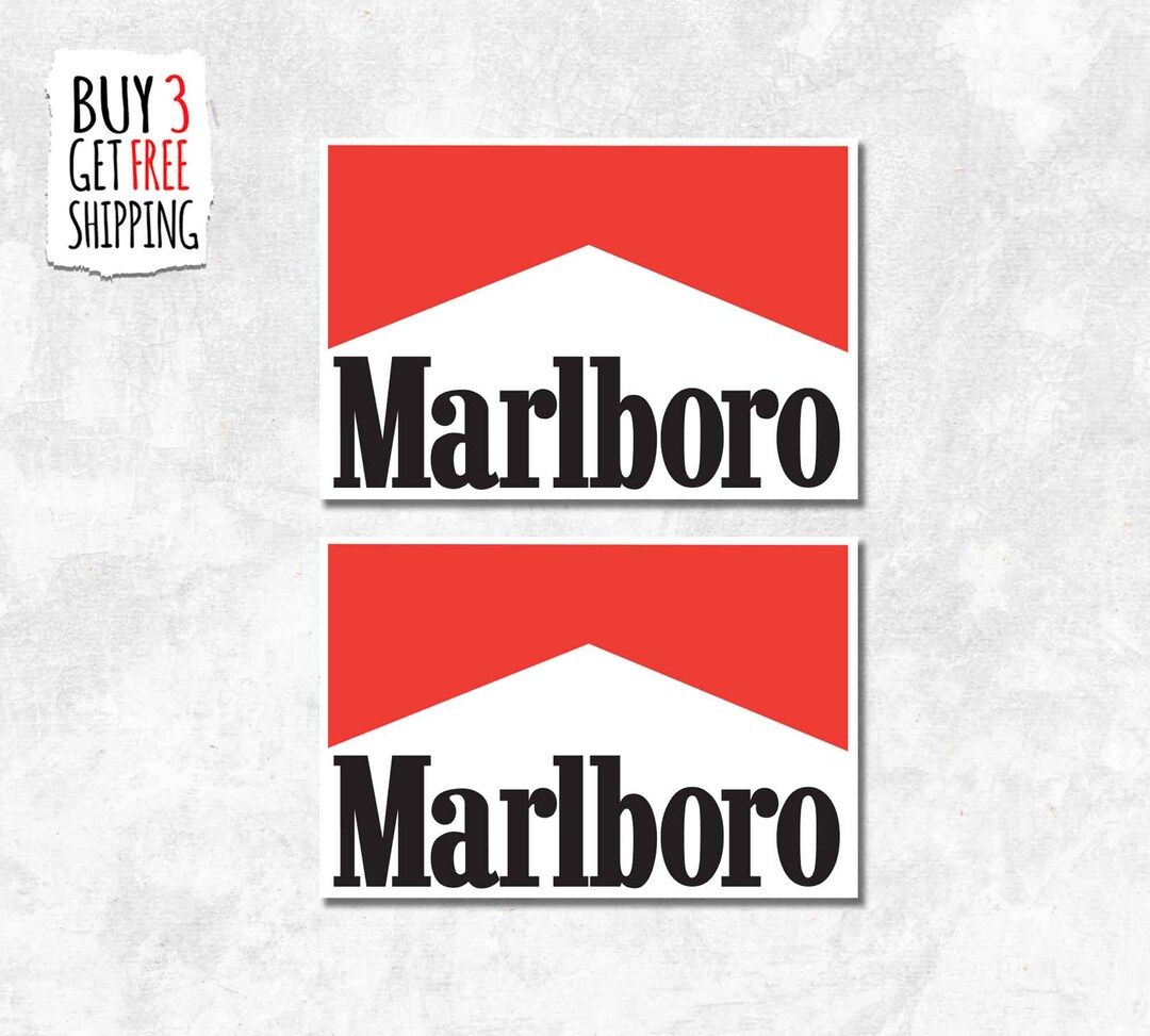 2x Marlboro Stickers, Reflective Sticker, Car, Bike, Laptop, High ...