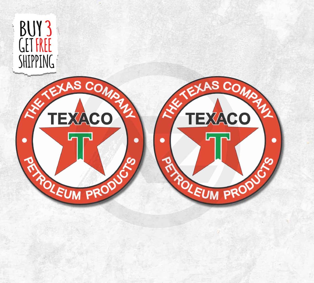 2x Texaco Stickers, Magnets, Car, Bike, Laptop, Water Bottle High ...