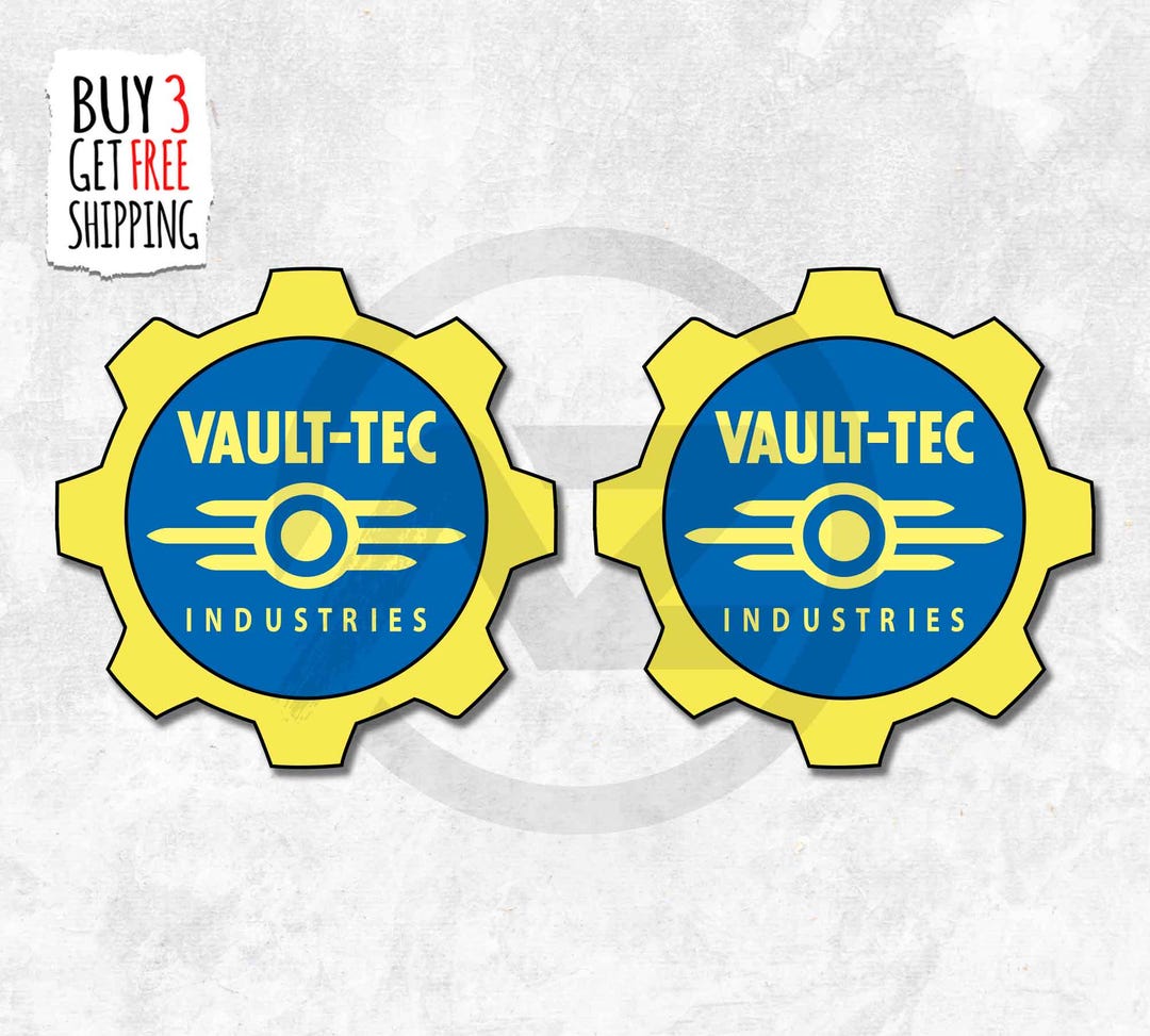 2x Vault-tec Stickers, Magnets, Car, Bike, Laptop, Water Bottle, High ...