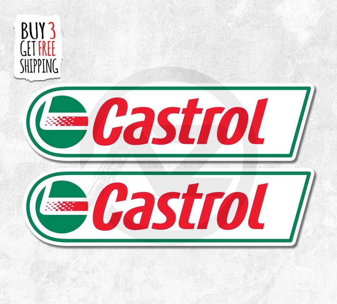 2x Castrol Stickers, Reflective Sticker, Car, Bike, Laptop, High ...