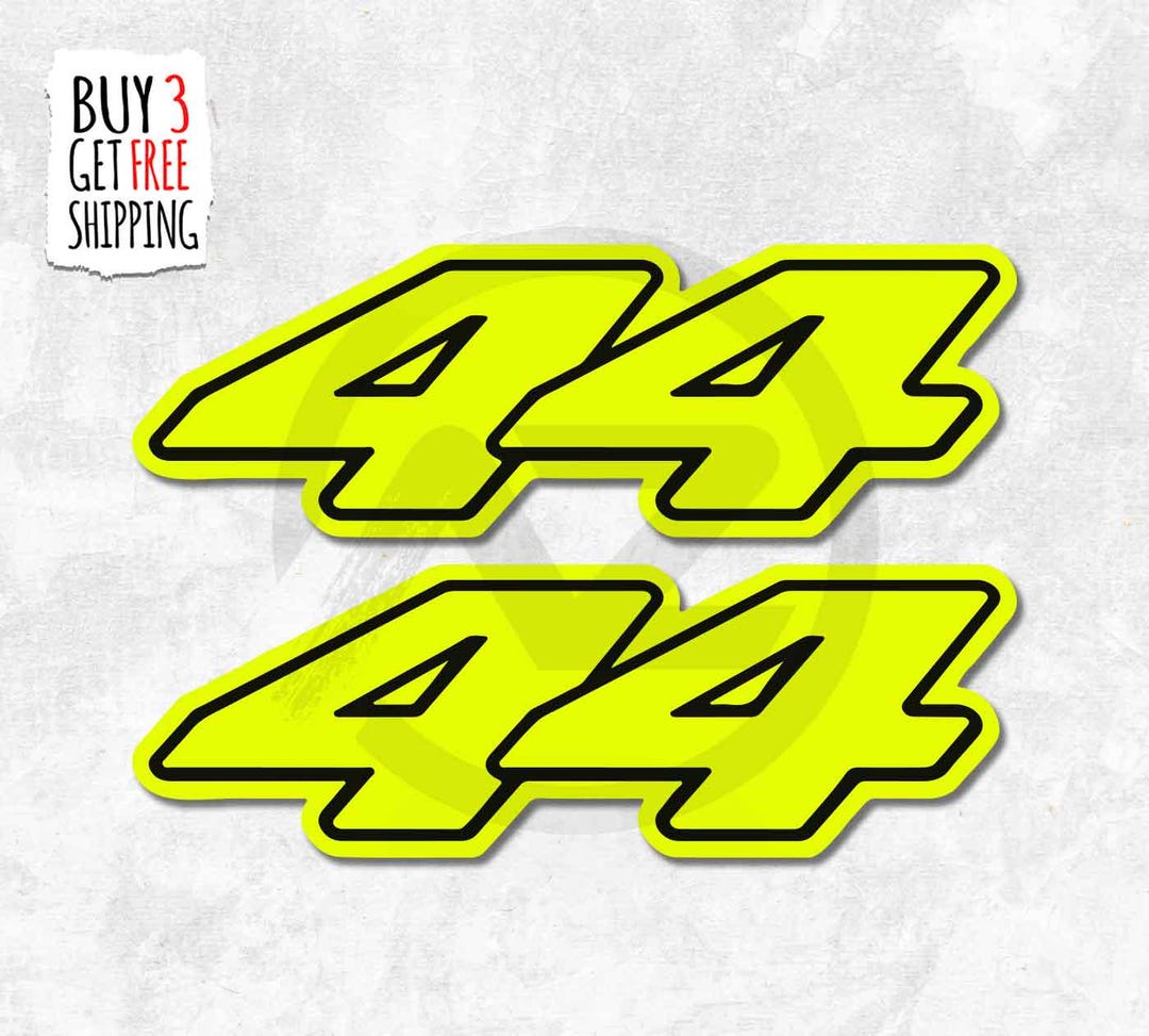 2x Lewis Hamilton 44 Stickers, Reflective Sticker, Car, Bike, Laptop ...