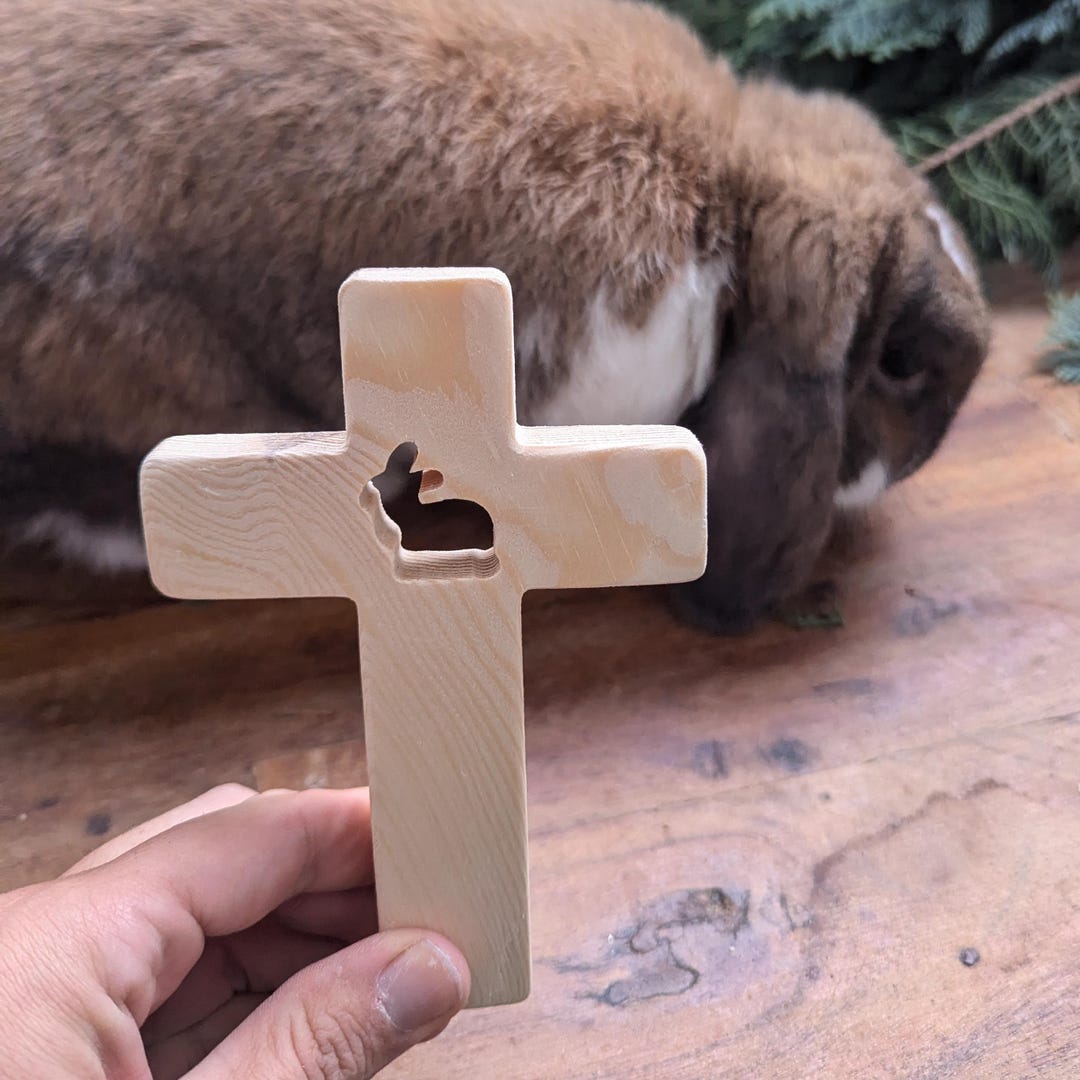 Cross Wooden Cross Gravestone (many Motifs) Pet Gravestone Rabbit for ...