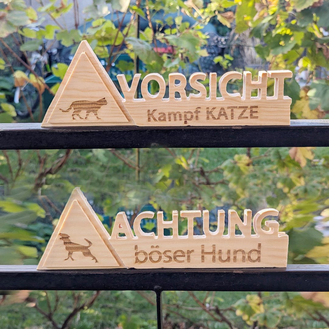 Personalized Wooden Signs for Dogs: Warnings and Information Signs for ...