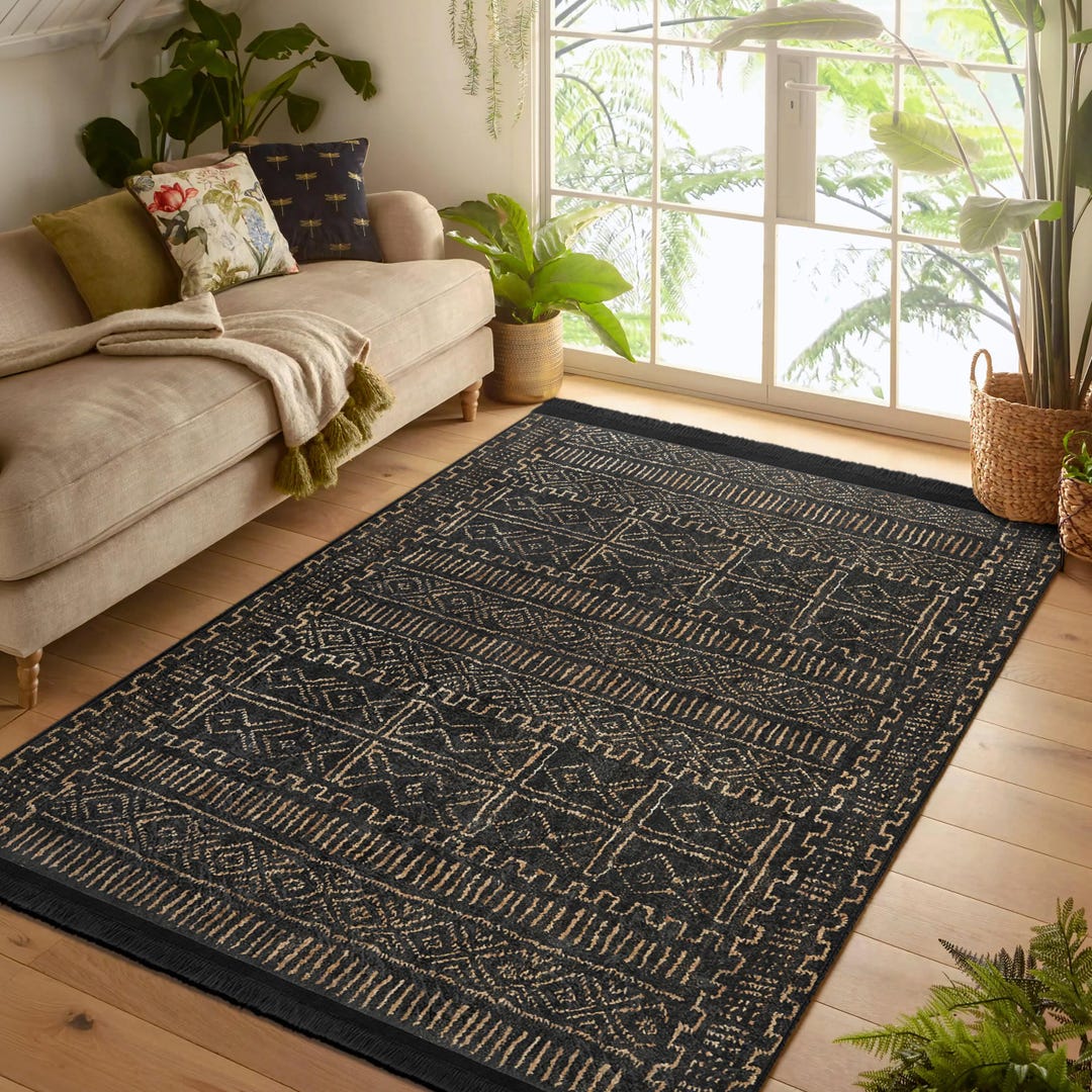 Gold Antique Area Rug - Inca Skidless Rug -ethnic Washable Throw Rug ...