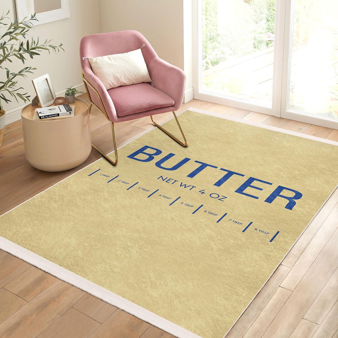 Butter Culinary Accent Rug - Kitchen Oil Slip Proof Rug - Retro ...