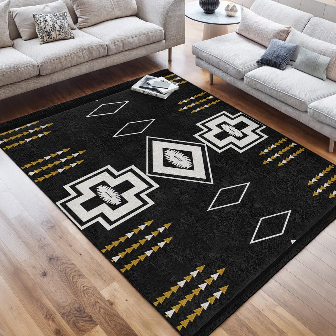 Football Arrow Accent Rug Pueblo Non Slip Area Rug Kite Washable Office ...