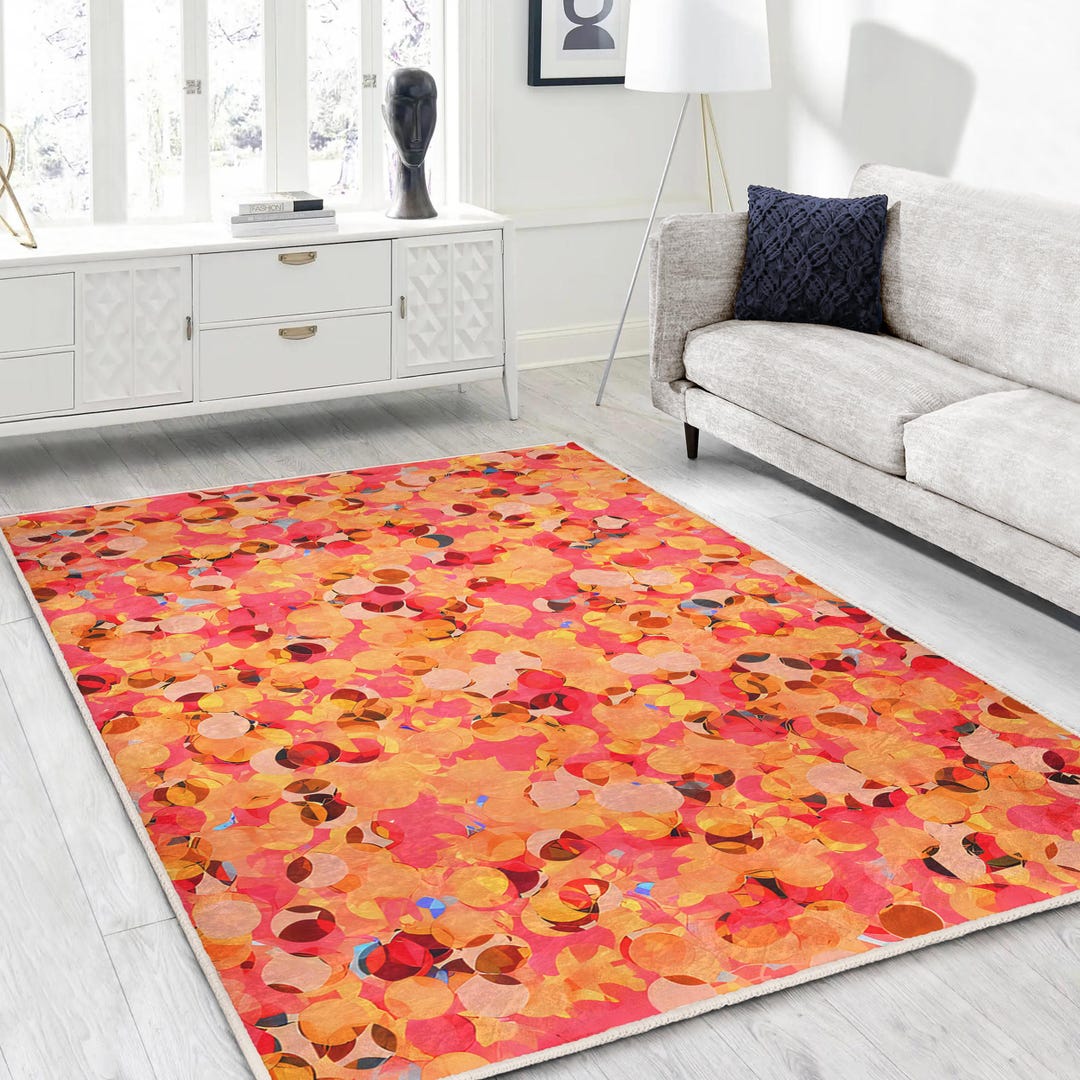Autumn Leaves Area Rug - Leaf Anti Slip Rug - Lovely Washable Throw Rug ...