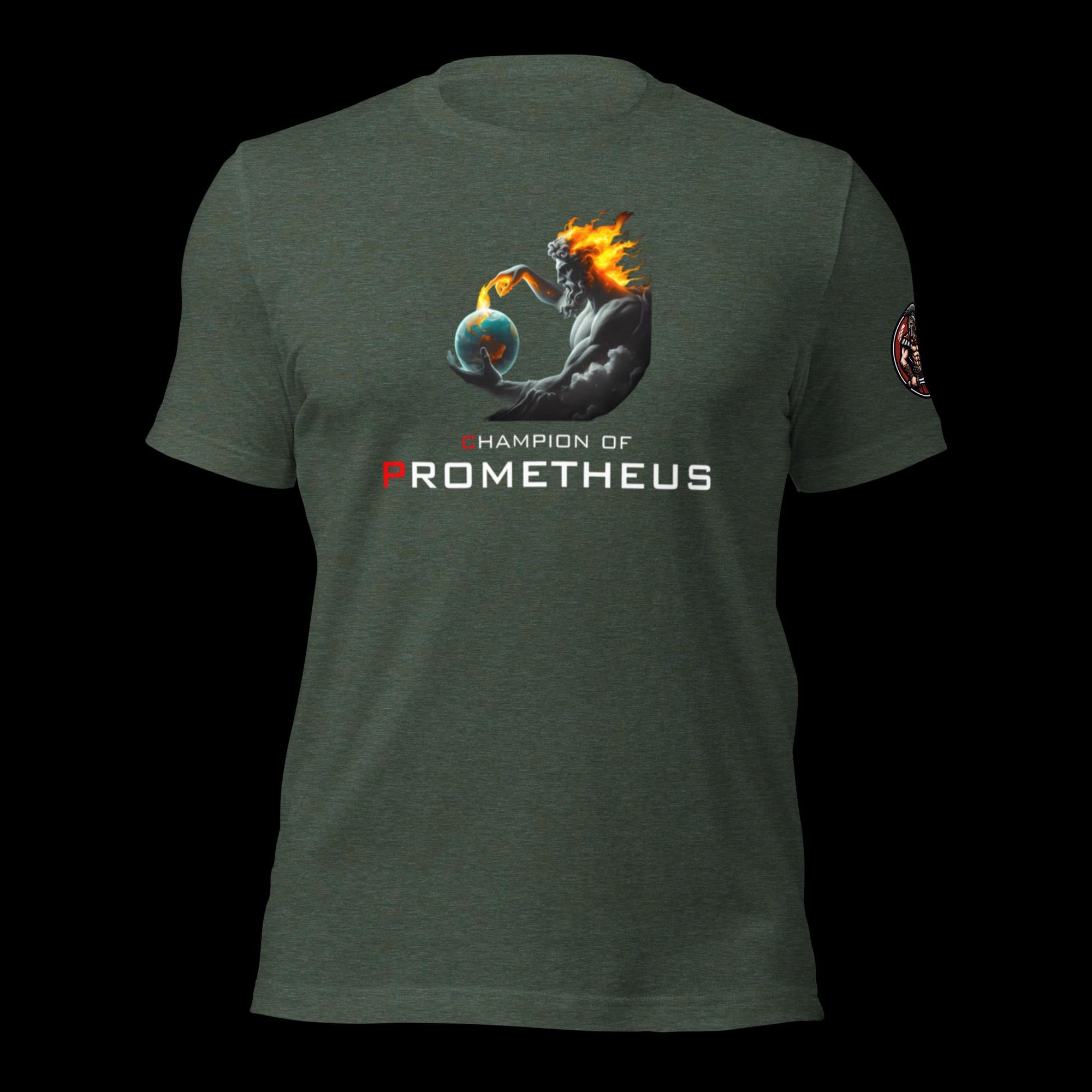 Prometheus T-shirt - Greek Mythology T-shirt Fire God Tee for Gym, Nerd ...