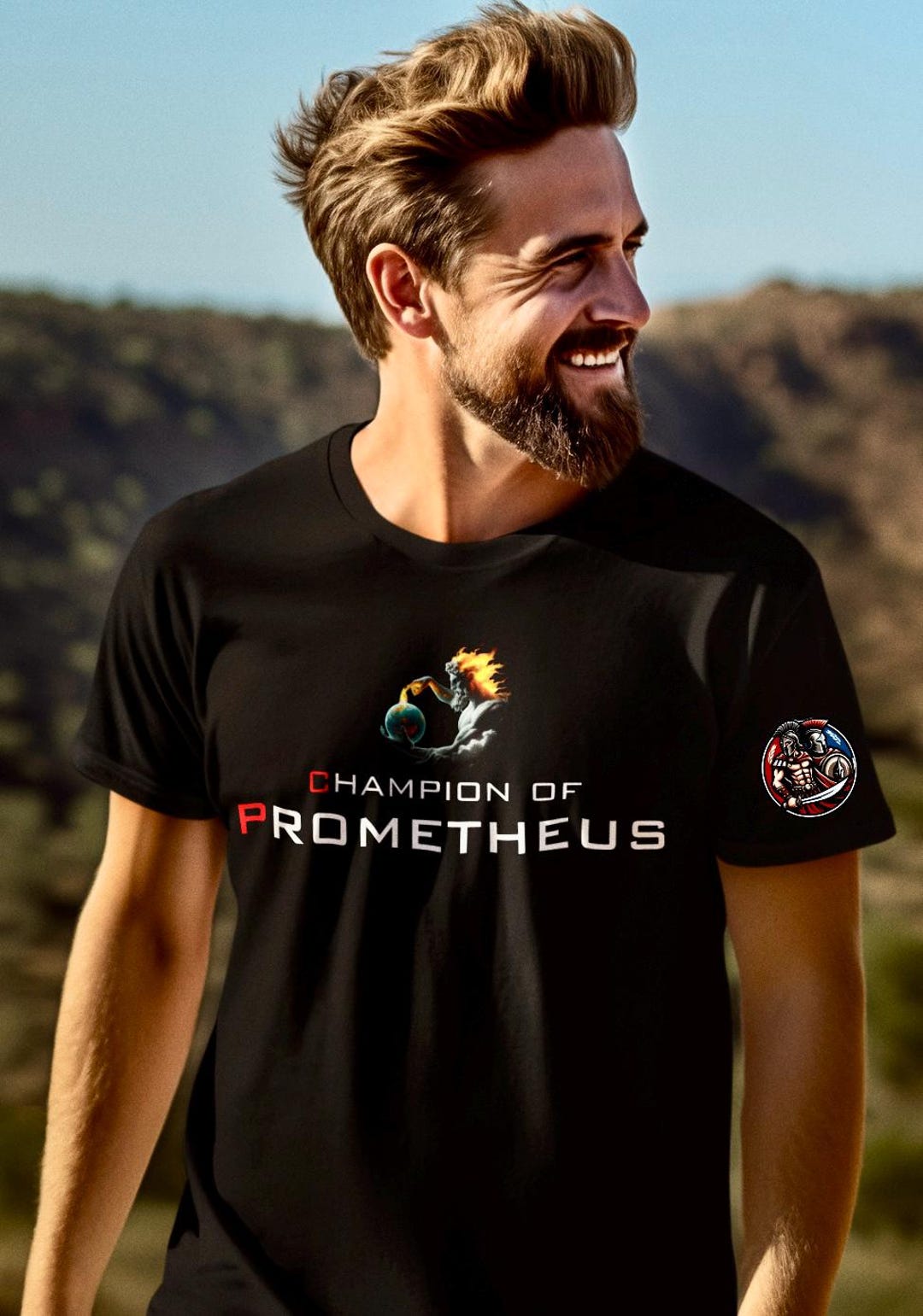 Champion of Prometheus Greek Mythology T-shirt Fire to Earth Titan God ...