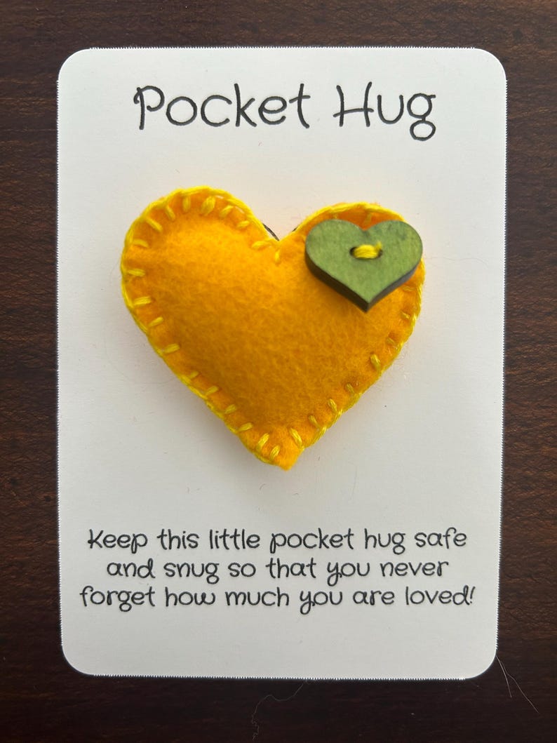 Handmade Pocket Hug: Heartfelt Token Gift - Etsy