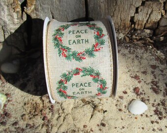 Peace on Earth Ribbon - Etsy