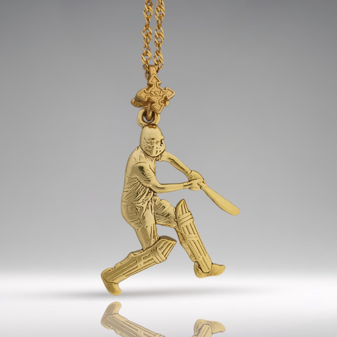 Gold-plated Sterling Silver Cricket Pendant – Sports Jewelry Gift - Etsy