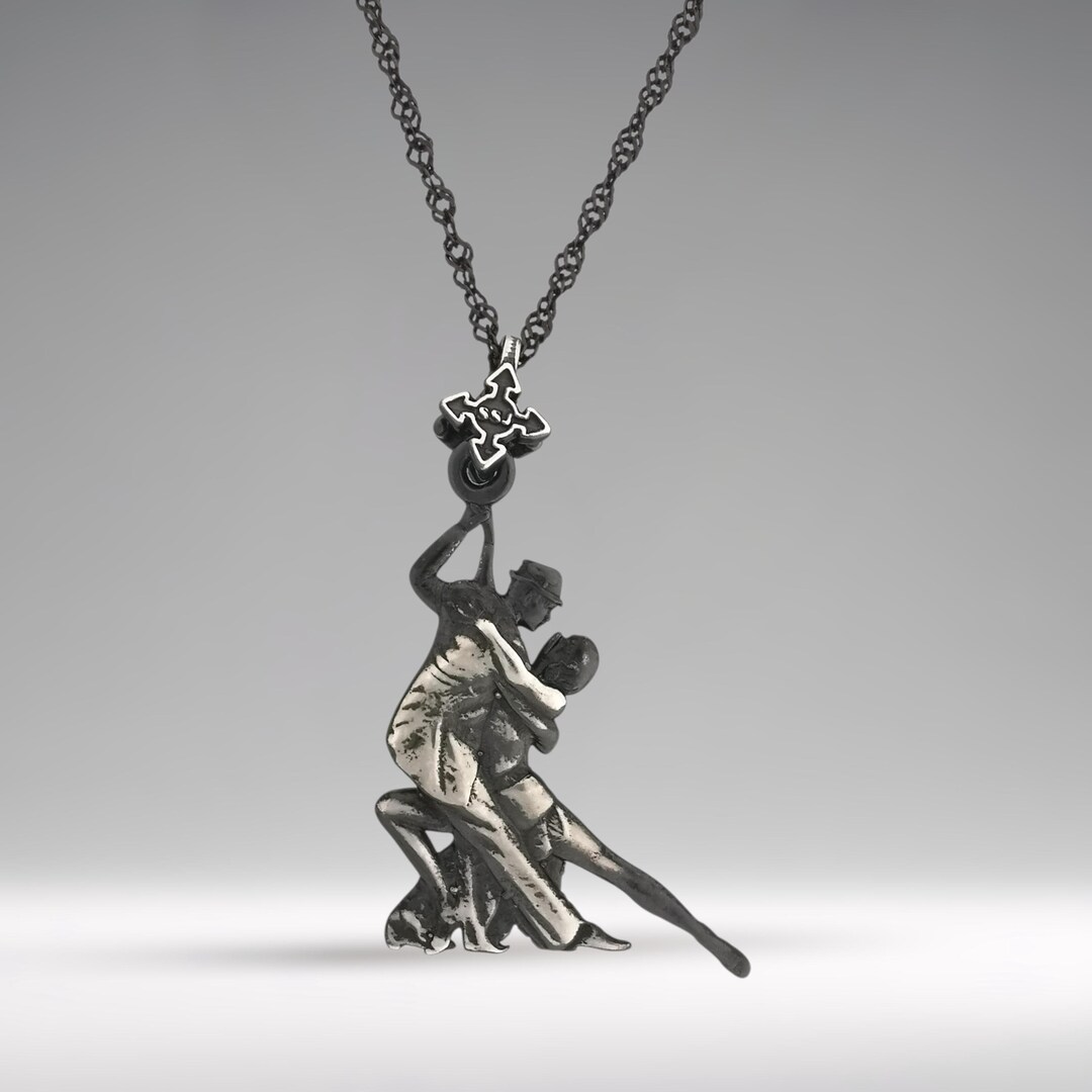 Vintage Style 925 Sterling Silver Dance Pendant – Tango Salsa Charm - Etsy
