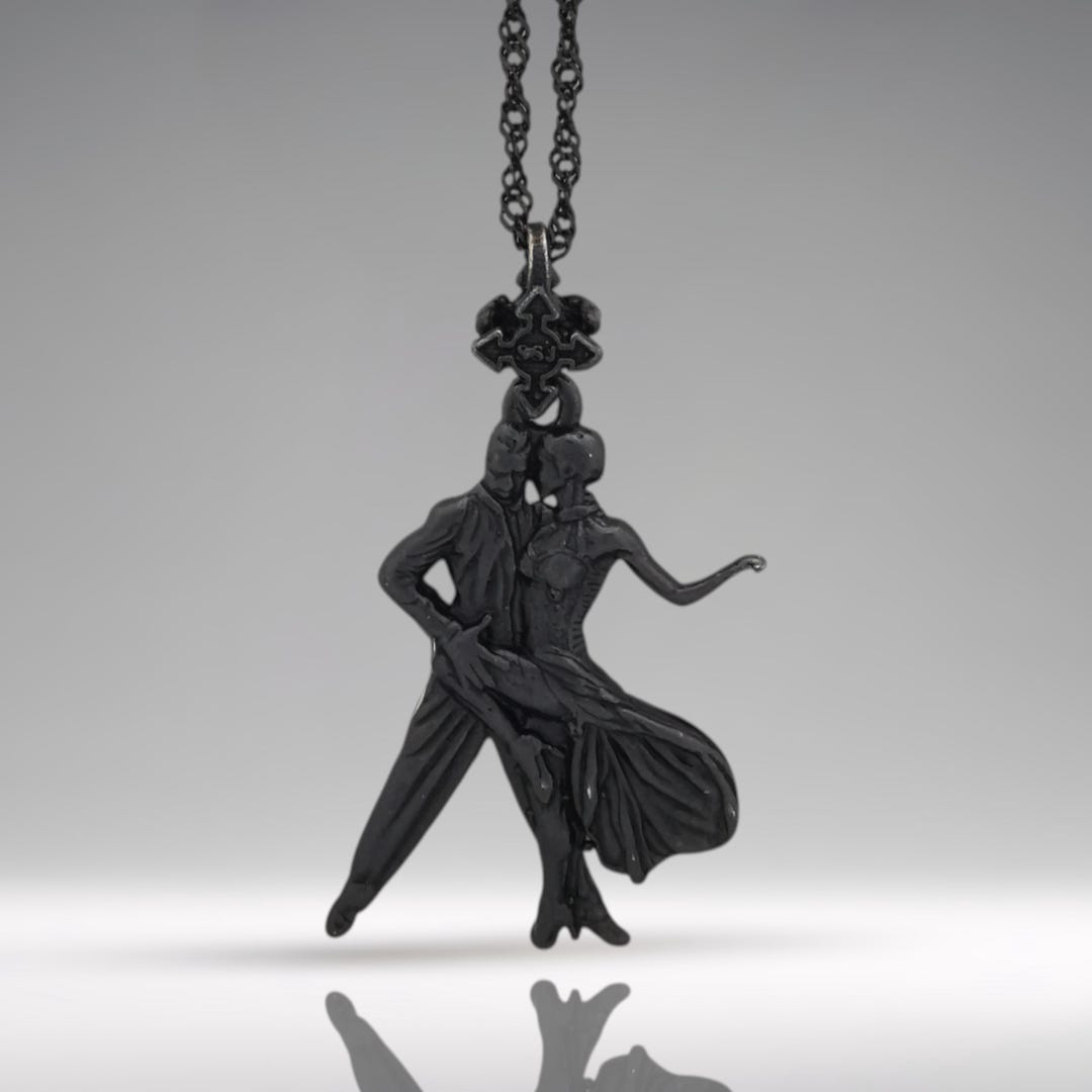 Oxidized Sterling Silver Tango Dancer Pendant – Ballroom Jewelry Gift ...