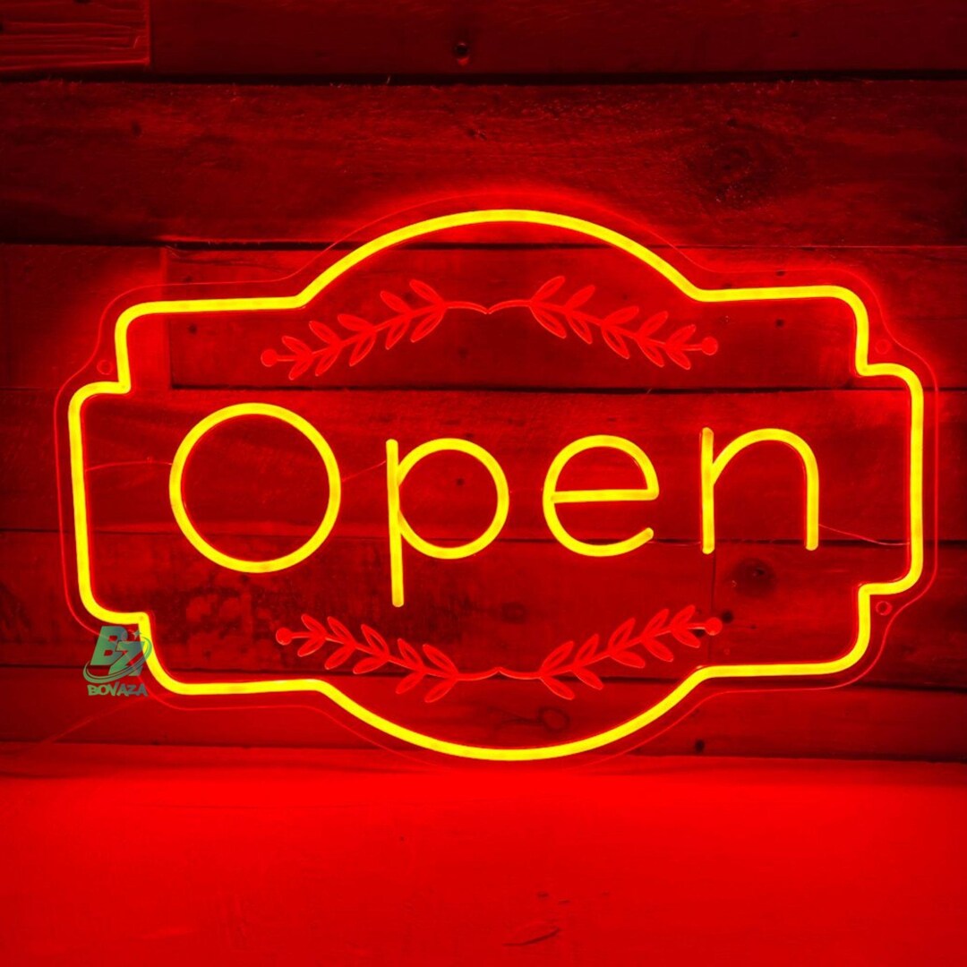 Open Neon Sign Neon Open Sign LED Neon Open Wall Decor Minimalist Open ...