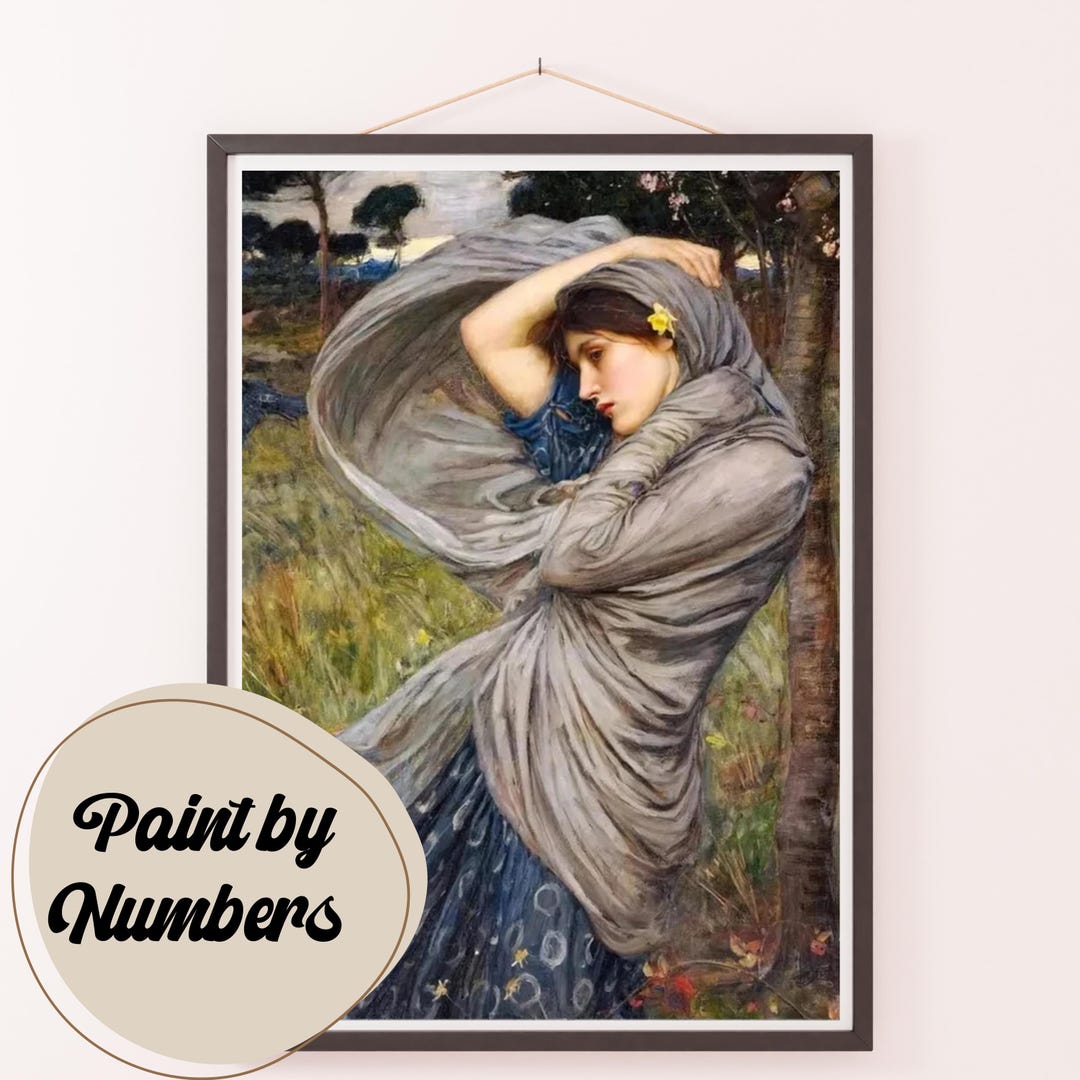 Windswept Grace Paint by Numbers Kit: DIY Painting for Adults - Etsy