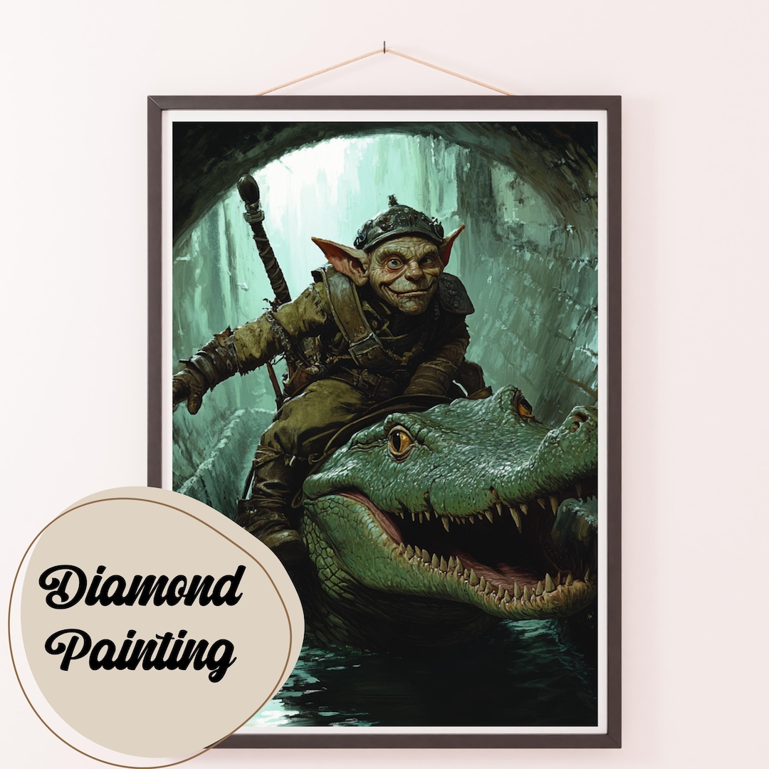 Diamond Painting Kit: Goblin Rider Adventure, Gem Art for Adults & Kids ...